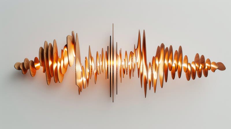 Abstract Soundwave-inspired Wall Light Sculpture Stock Image - Image of ...