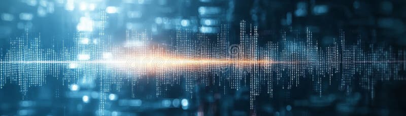 Abstract Soundwave Visualization in Blue Tones, Creating a Modern ...