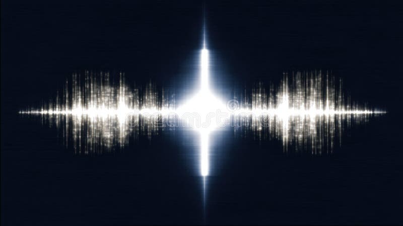 Abstract Soundwave Visualization with Symmetrical White Light Pattern ...