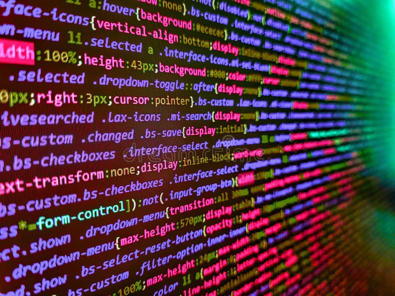 Data Encryption Security Code On A Computer Display Data Encryption Security Code On A Computer