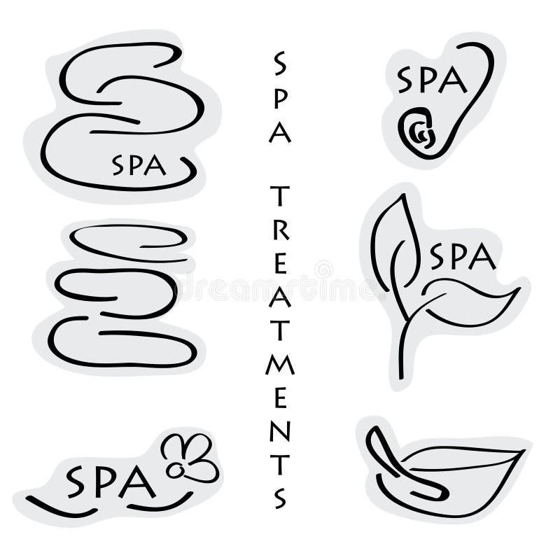 Abstract spa symbols icons stock vector. Illustration of product - 37085091