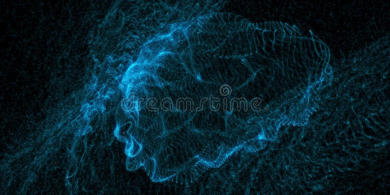 Abstract Space Background. Accumulation of Particles Stock Illustration ...