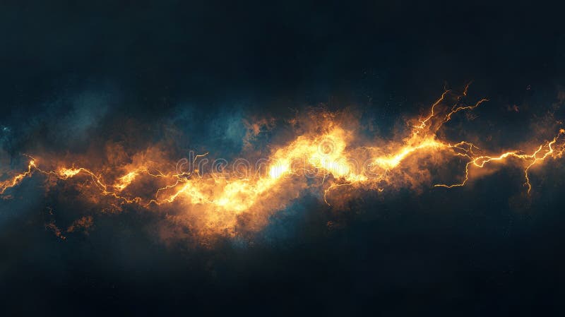 An Abstract Space Background with Deep Blue Tones and Radiant Golden ...