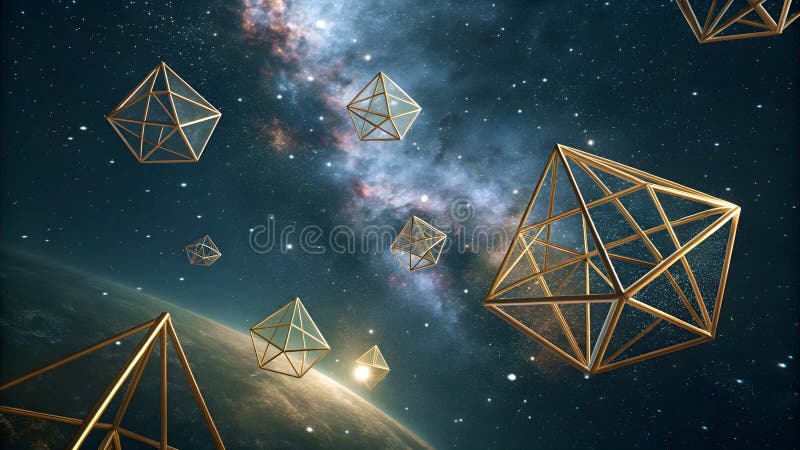 Metallic Polyhedra Stock Illustrations – 5 Metallic Polyhedra Stock ...
