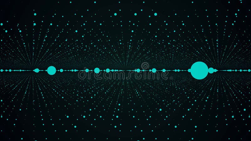 3D Space with Grid of Lines. Animation. Multi-level Grid of Thin Lines ...