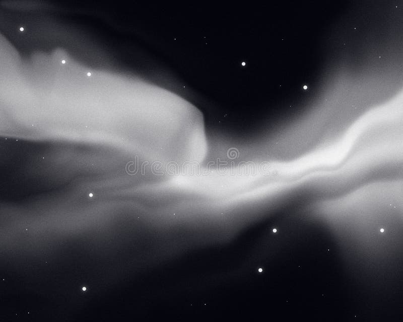 Abstract Space Background with Grainy and Starry White Decorations ...