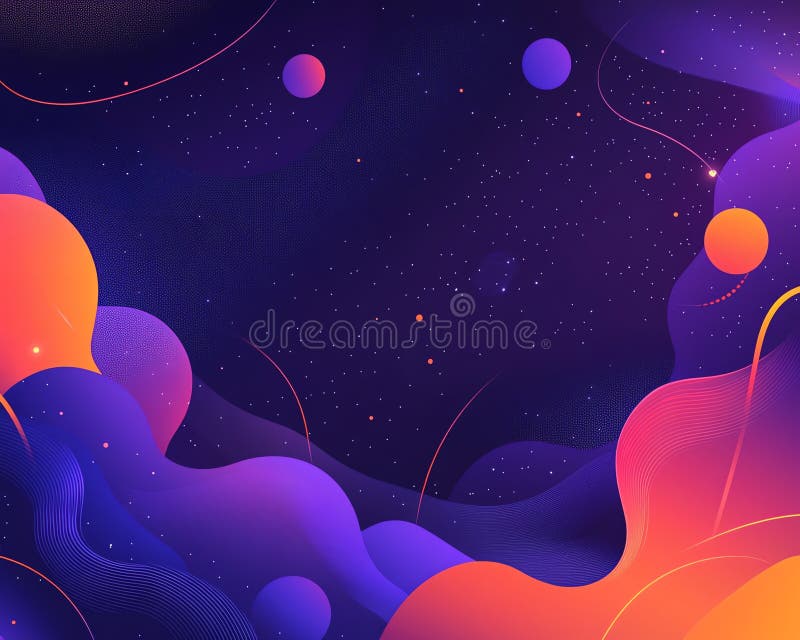 Abstract Space Background Illustration Stock Photo - Image of colorful ...