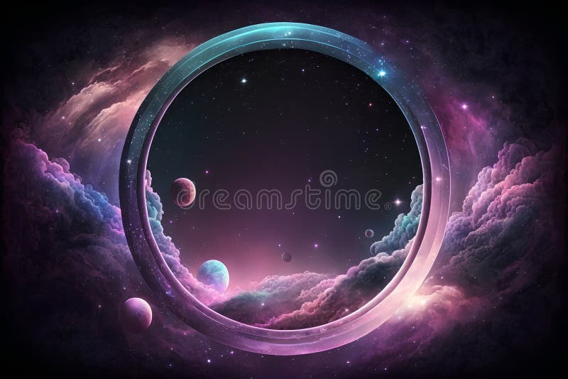 Frame. Planets of the Solar System. Border. Illustration on Background ...