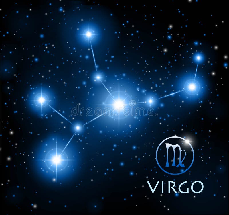Abstract Space Background with Stars and Virgo Constellation Stock ...