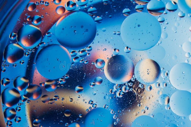Abstract Space Background. Water Drops of Different Colours Stock Photo ...