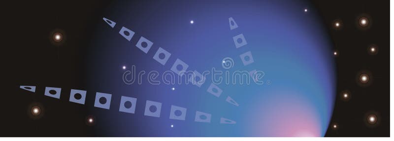 Abstract Fantastic Space Blue Background with Rays and Stars for Banner ...