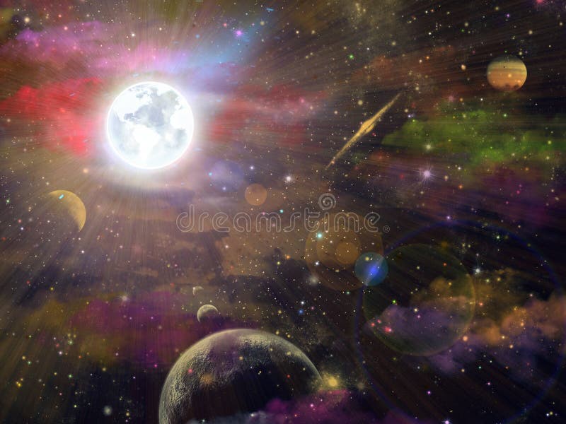 Outer Space Fantasy 4 stock illustration. Illustration of solar - 8740128