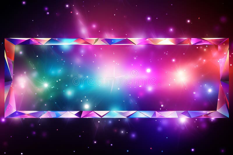 Abstract Space Frame with Stars Vector Illustration Stock Illustration ...