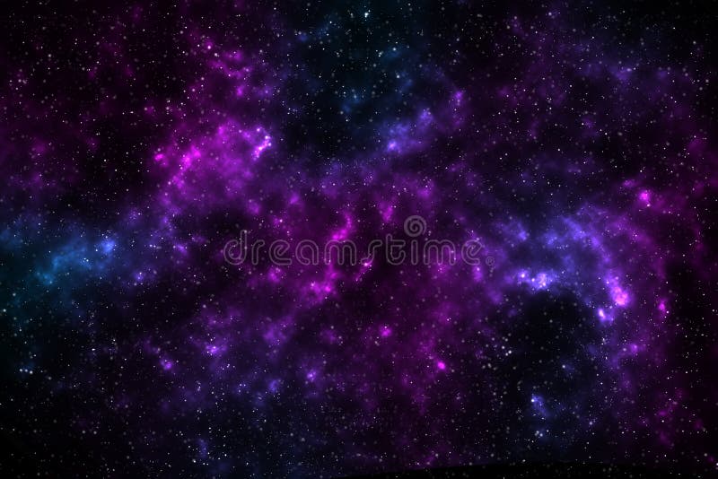 Abstract Space with Infinity and Universe. Stars in the Background ...