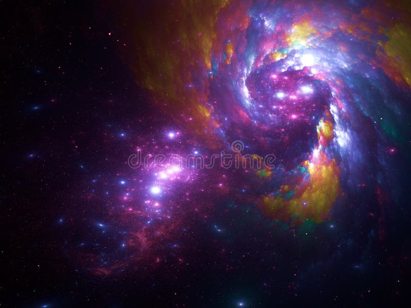 Abstract Space Landscape - Computer Generated 3d Illustration Stock ...