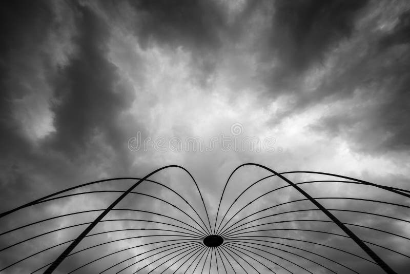 Abstract Space Lines Against Dramatic Sky Stock Image - Image of ...