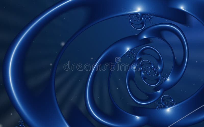 Abstract Space Orbits in Blue Stock Illustration - Illustration of ...