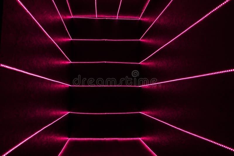 Abstract Space Room and Modern Architectural Lights Stock Illustration ...