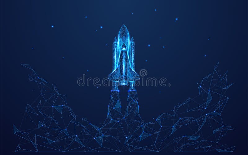 Space Shuttle Launch. Rocket Stock Vector - Illustration of business ...