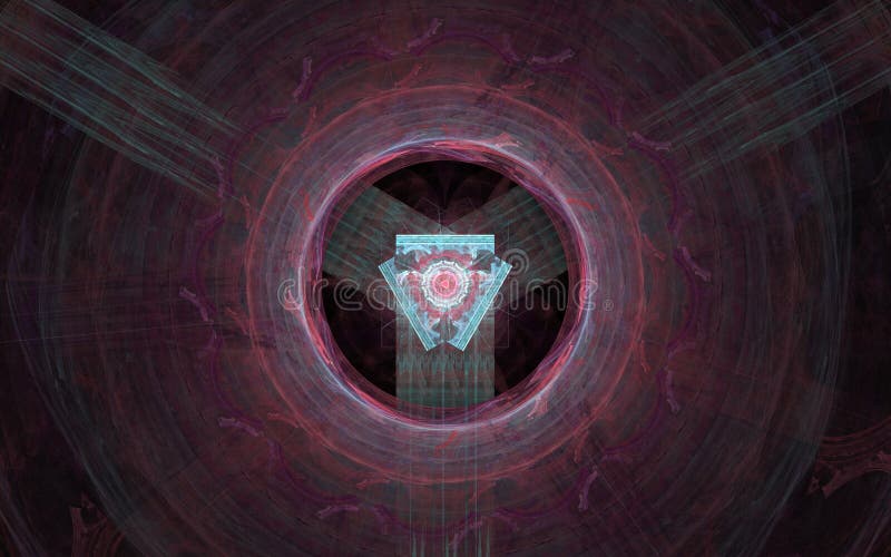 Abstract Space Symbol in the Form of a Circle with a Stone Structure ...