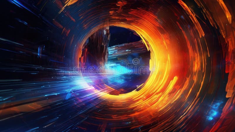 Abstract Space Vortex Black Hole. Alien Lights and Swirling Speed of ...