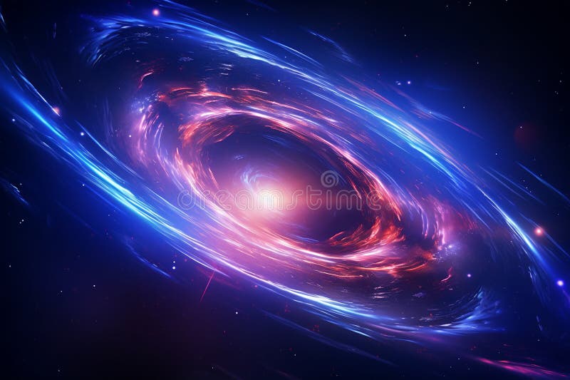 Abstract Space Vortex and the Black Hole. Generative by Ai Stock ...