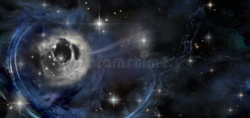 Abstract Space Wallpaper. Spiral Galactic with Clouds Core in Outer ...