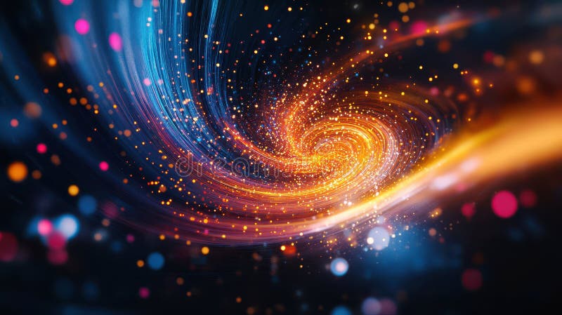 Abstract Space Warp Background with Colorful Gradient Stock ...