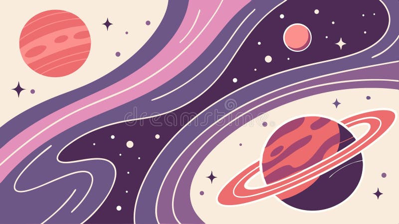 Abstract Space Waves, Cosmic Background Vector. Vector Design ...