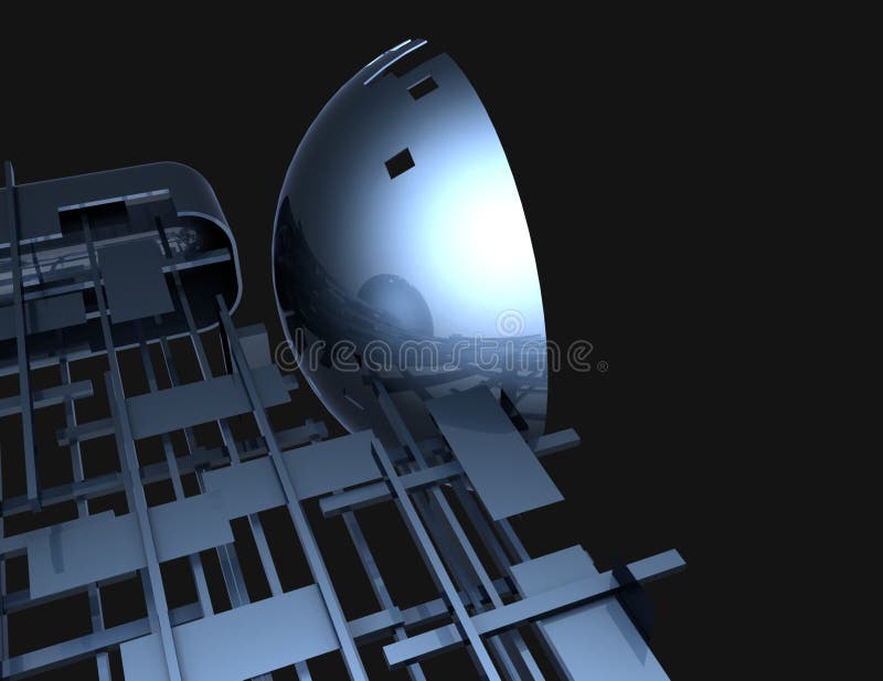 Abstract Spaceship Background 3d . 3d Rendered Illustration Stock ...
