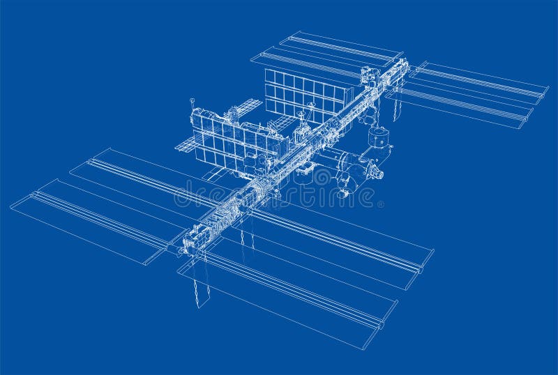 Abstract Spaceship Outline stock illustration. Illustration of orbiter ...