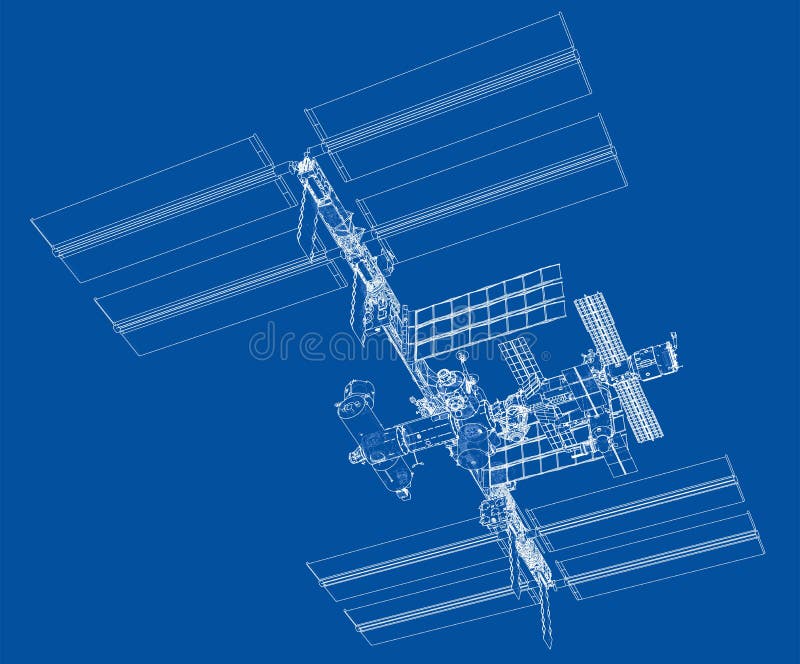 Abstract Spaceship Outline stock illustration. Illustration of science ...