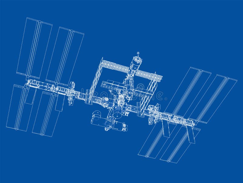 Abstract Spaceship Outline stock illustration. Illustration of orbiter ...