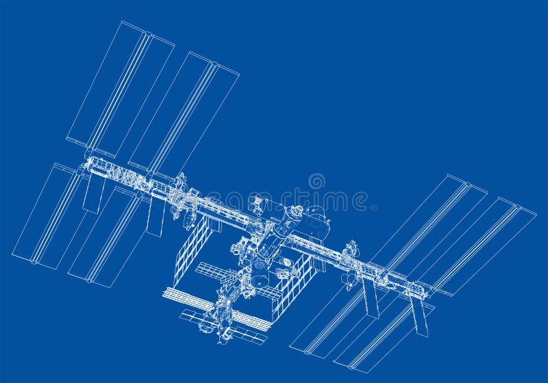 Abstract Spaceship Outline. Vector Stock Vector - Illustration of ...