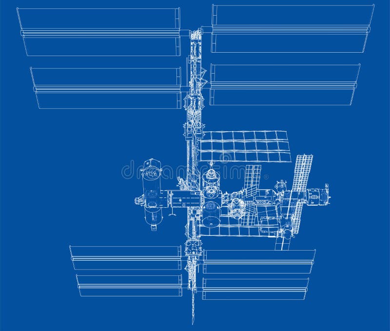 Abstract Spaceship Outline. Vector Stock Vector - Illustration of ...
