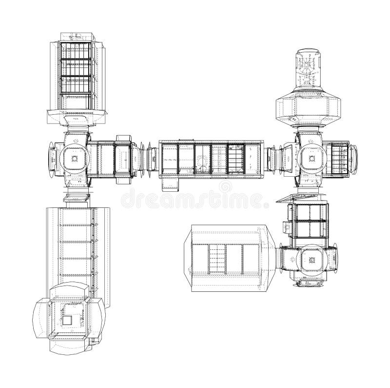 Space Station Drawing Dimension