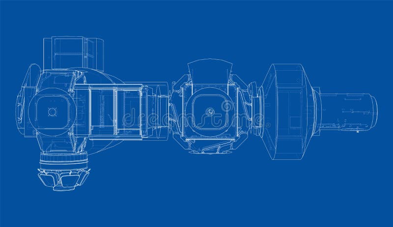 Abstract Spaceship or Space Station. Vector Stock Vector - Illustration ...