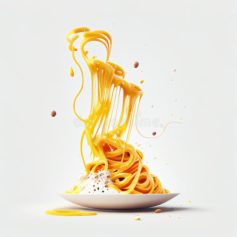 Abstract Spaghetti Ai Generative Illustration Stock Illustration ...