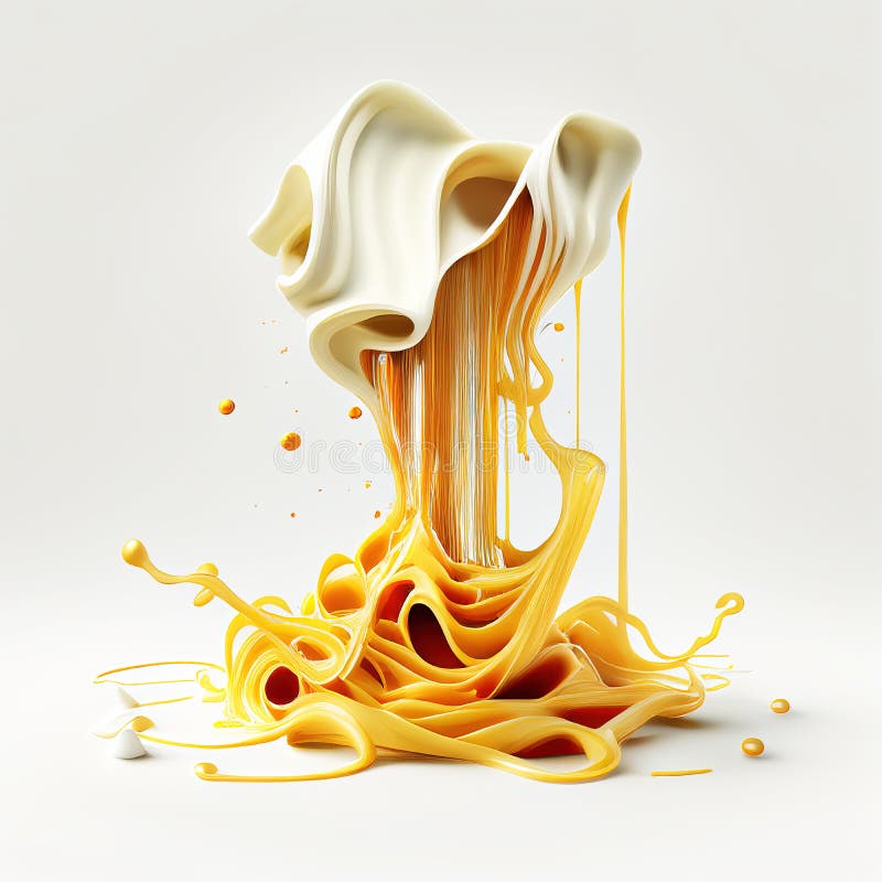 Abstract Spaghetti Ai Generative Illustration Stock Illustration ...