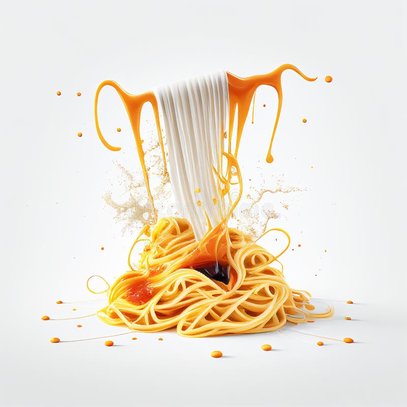 Abstract Spaghetti Ai Generative Illustration Stock Illustration ...