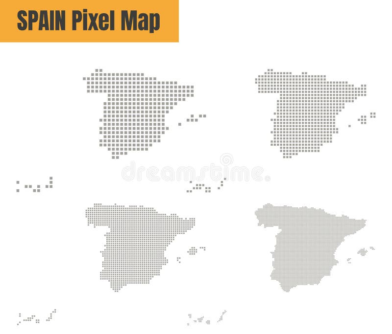Abstract Spain Map with Dot Pixel Spot Modern Concept Design Isolated ...