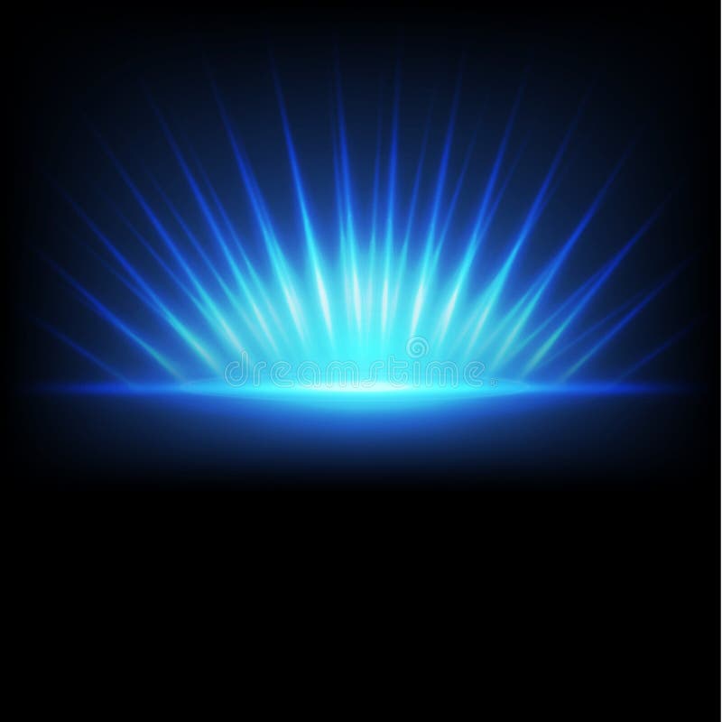 Abstract Spark Light Blue Isolate on Black Background, Vector ...