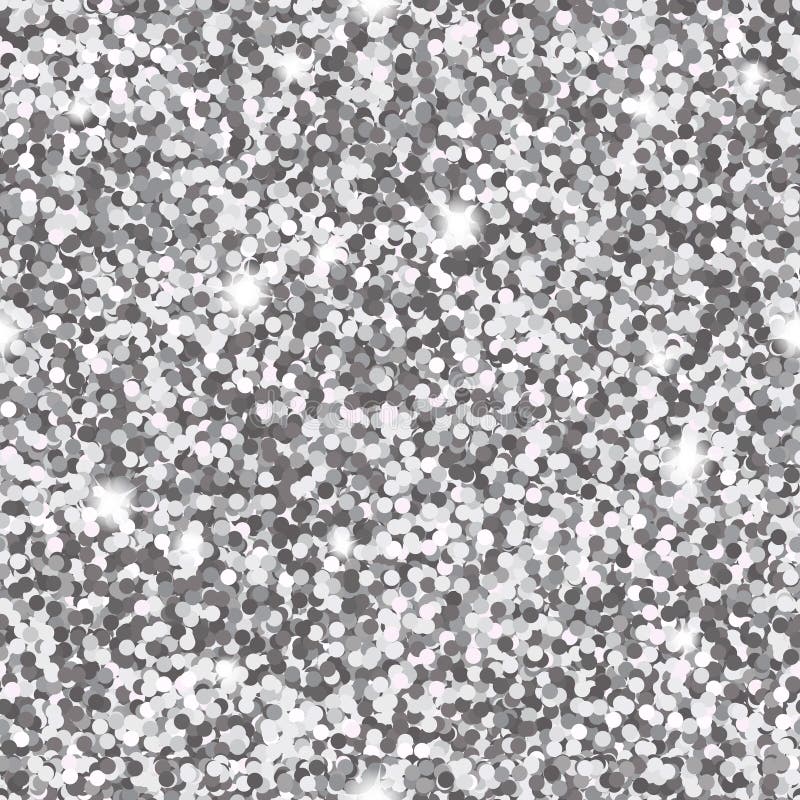 Abstract Sparkle Silver Pattern. Metallic Style Glitter Background with ...