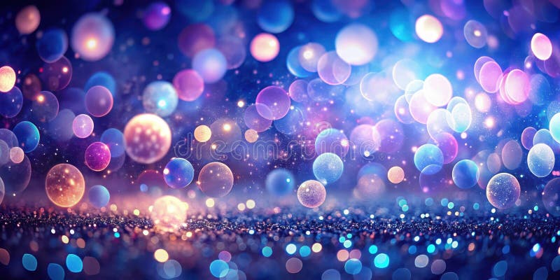 Abstract Sparkling Background with Shimmering Lights and Glowing Orbs ...
