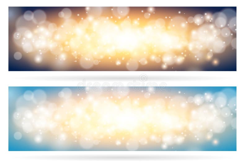 Abstract Sparkling Light Magic Horizontal Background. Glow Bright ...