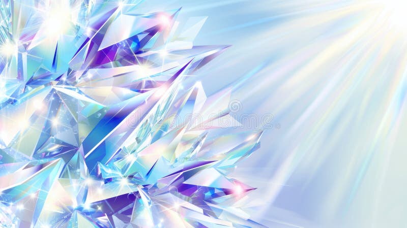 Abstract Sparkling Crystal Background in Blue and Pink Hues Stock ...