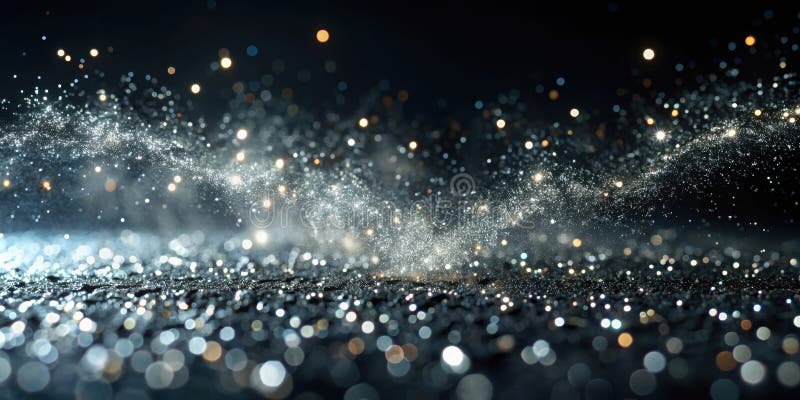 Abstract Sparkling Dust and Light Background with Shimmering Particles ...