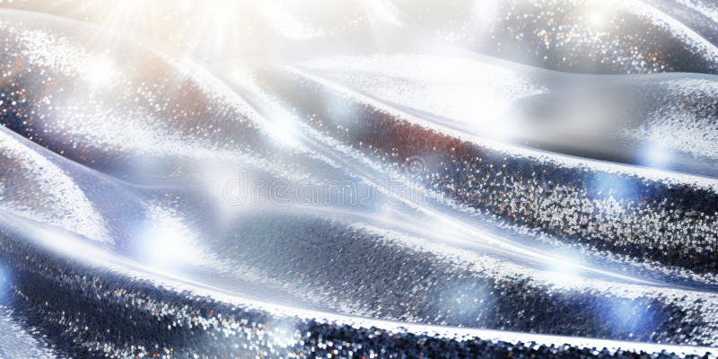 Abstract Sparkling Silver Glitter Wave Background Stock Illustration ...