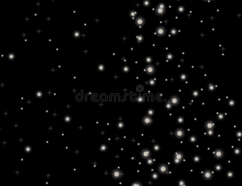 Abstract Sparkling Stars Black Holiday Background Bokeh Effect. Stock ...