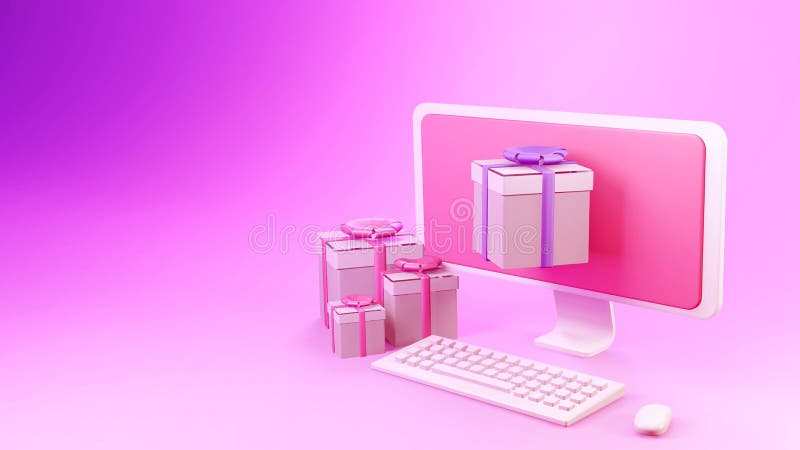 Abstract Special Occasion Gift Box Computer Hardware Device Displaying ...